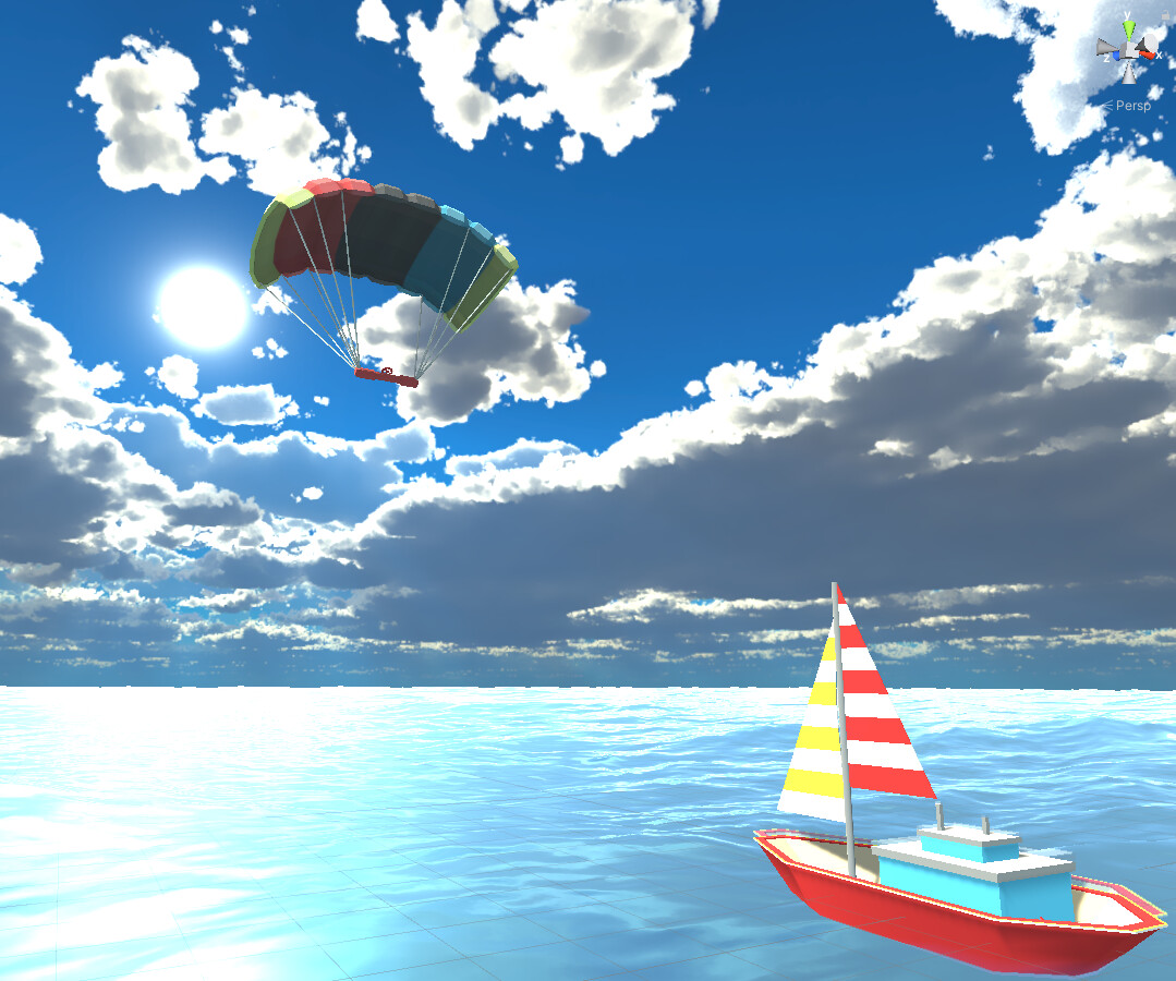 ArtStation - Parasailing Scene