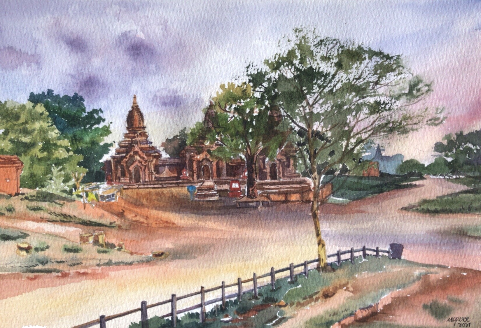 ArtStation - Phayathonezu temple , Bagan