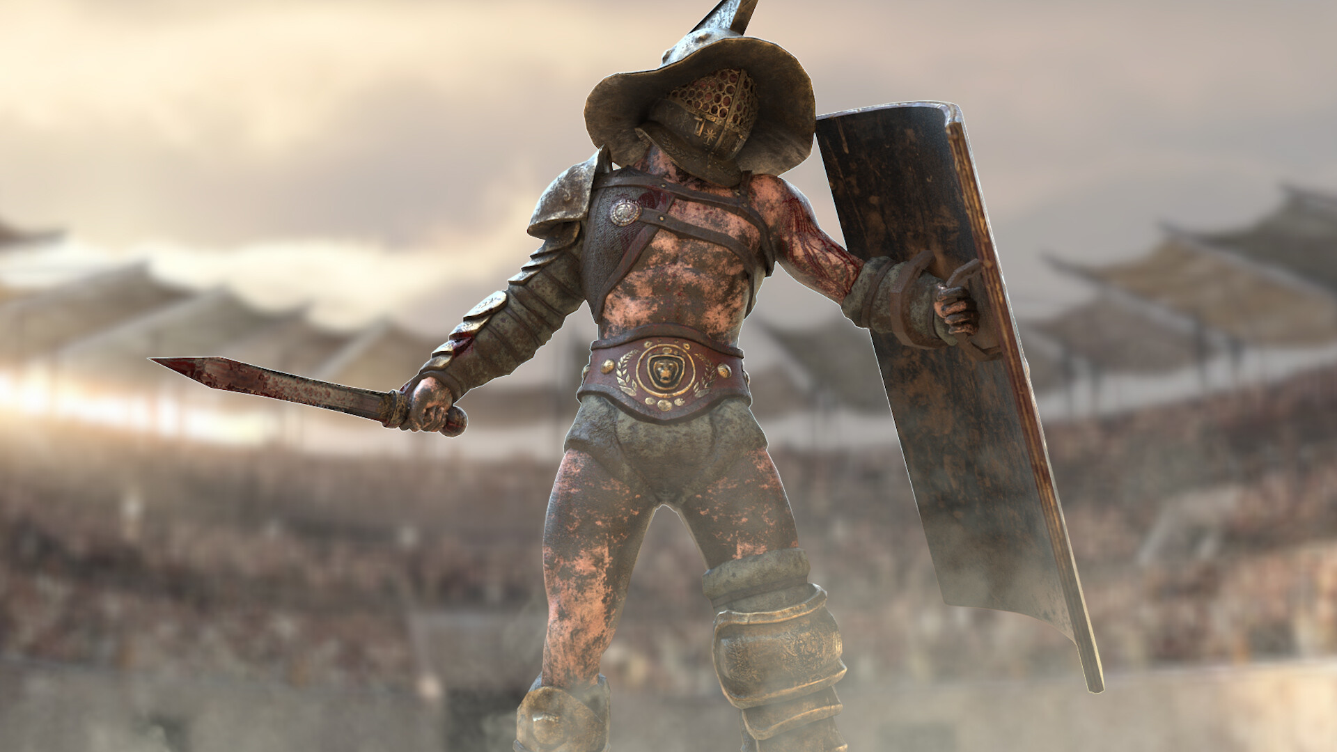 murmillo gladiator armor