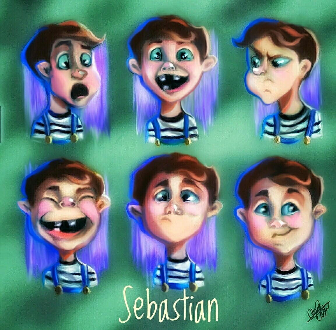 ArtStation - Sebastian : Character design for Ami's Visual Development