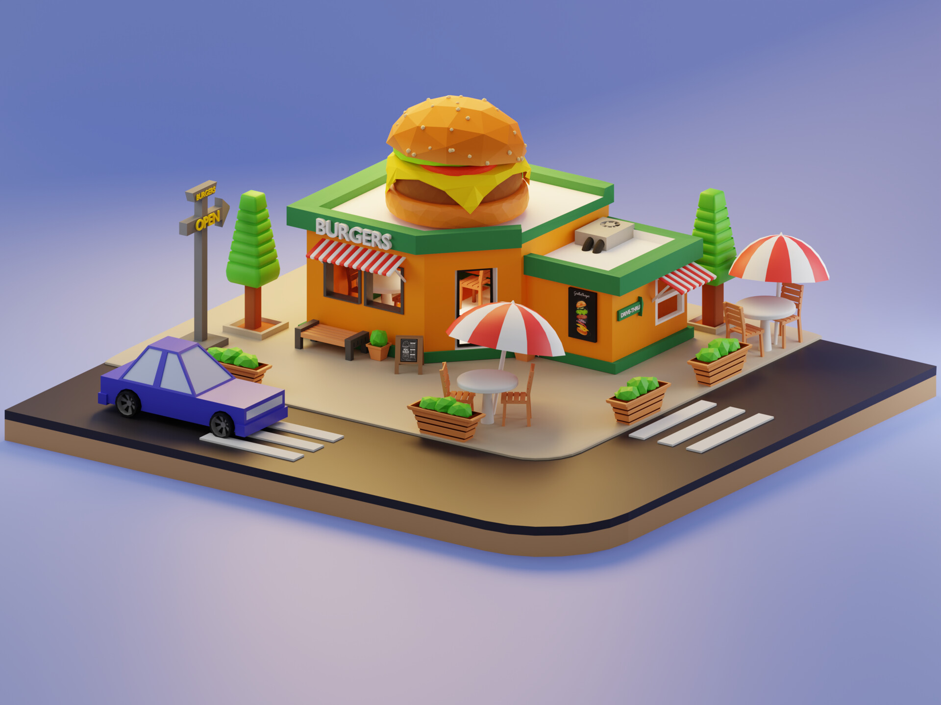 ArtStation - Burger Cafe