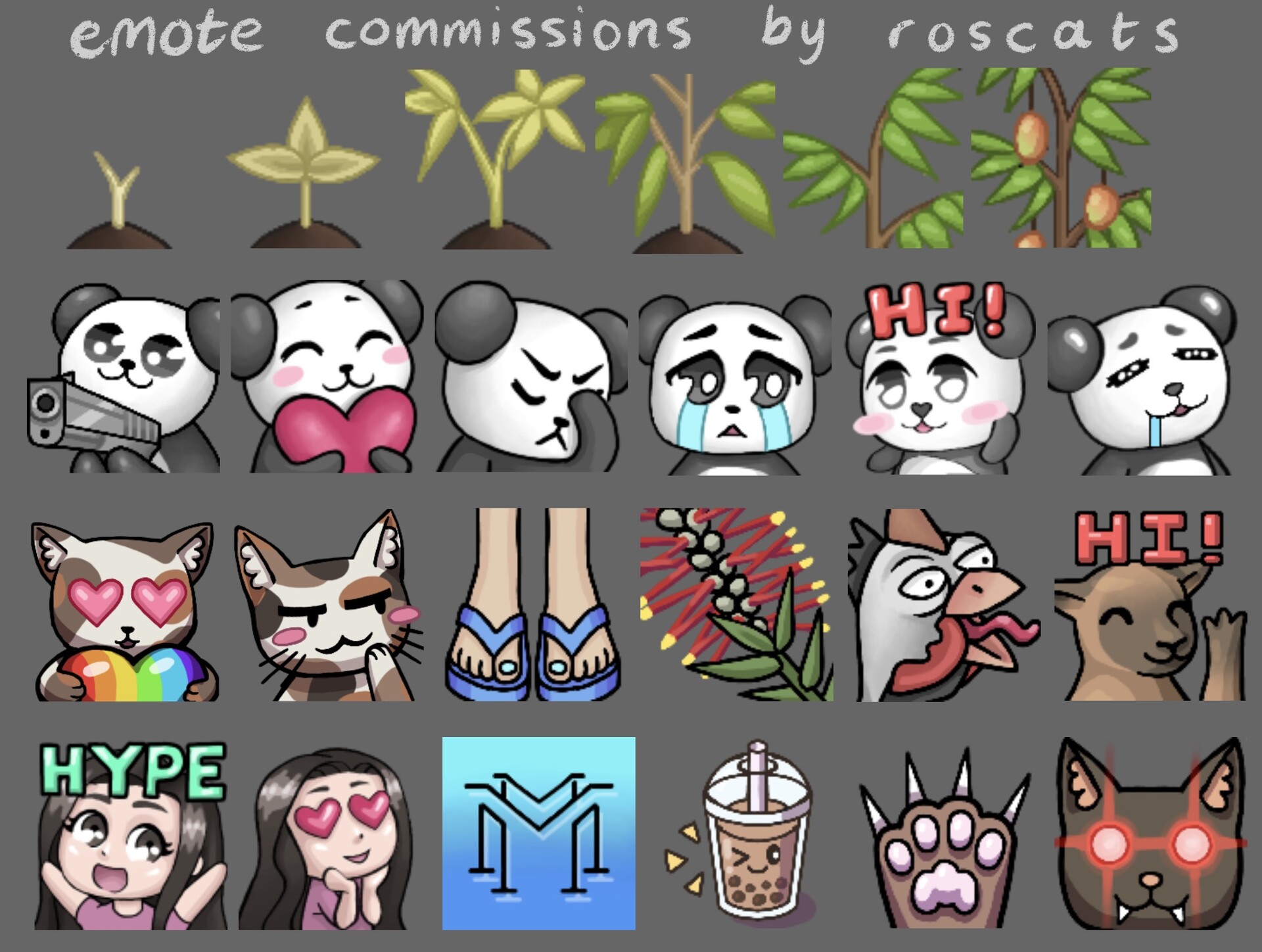 ArtStation - emote commissions 2020-2021, digital.