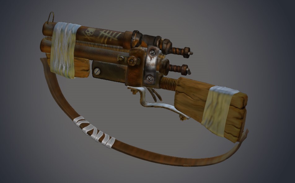 ArtStation - OLD RUSTED GUN (Props modeling )