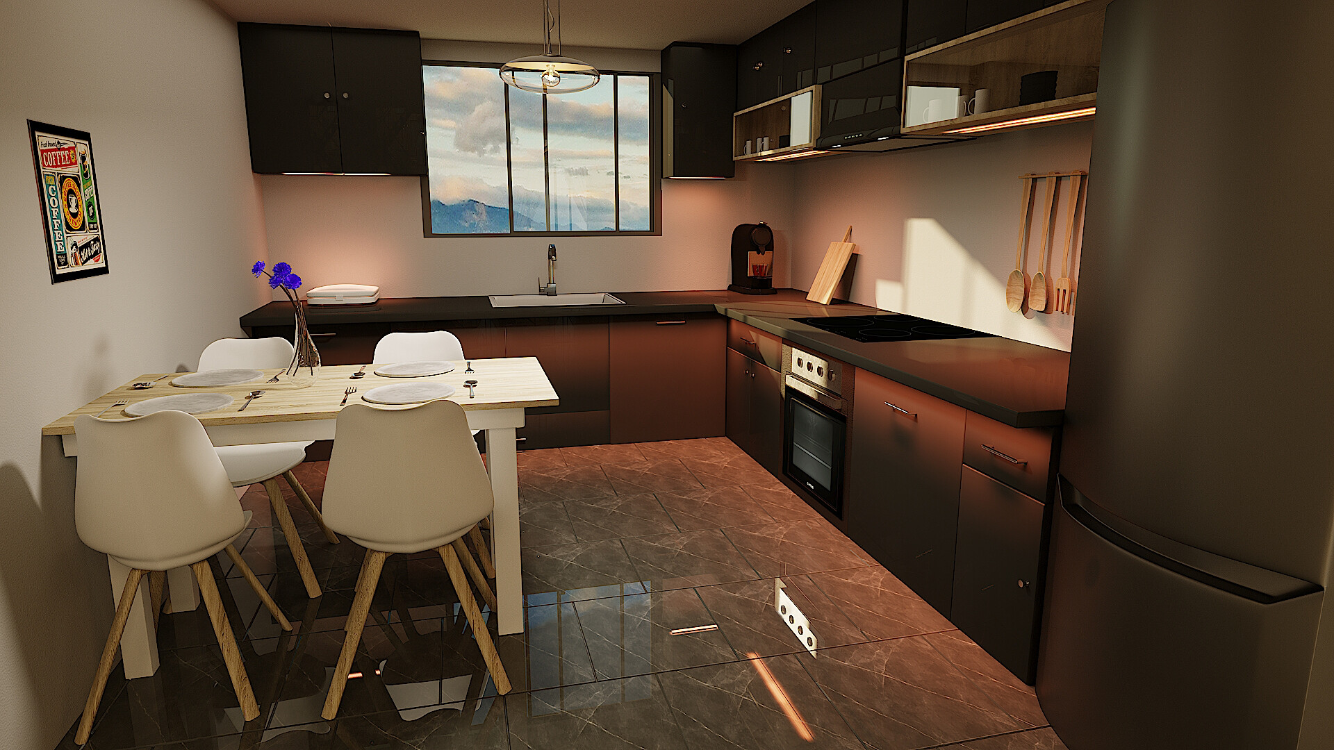 ArtStation - Kitchen in a Maisonette
