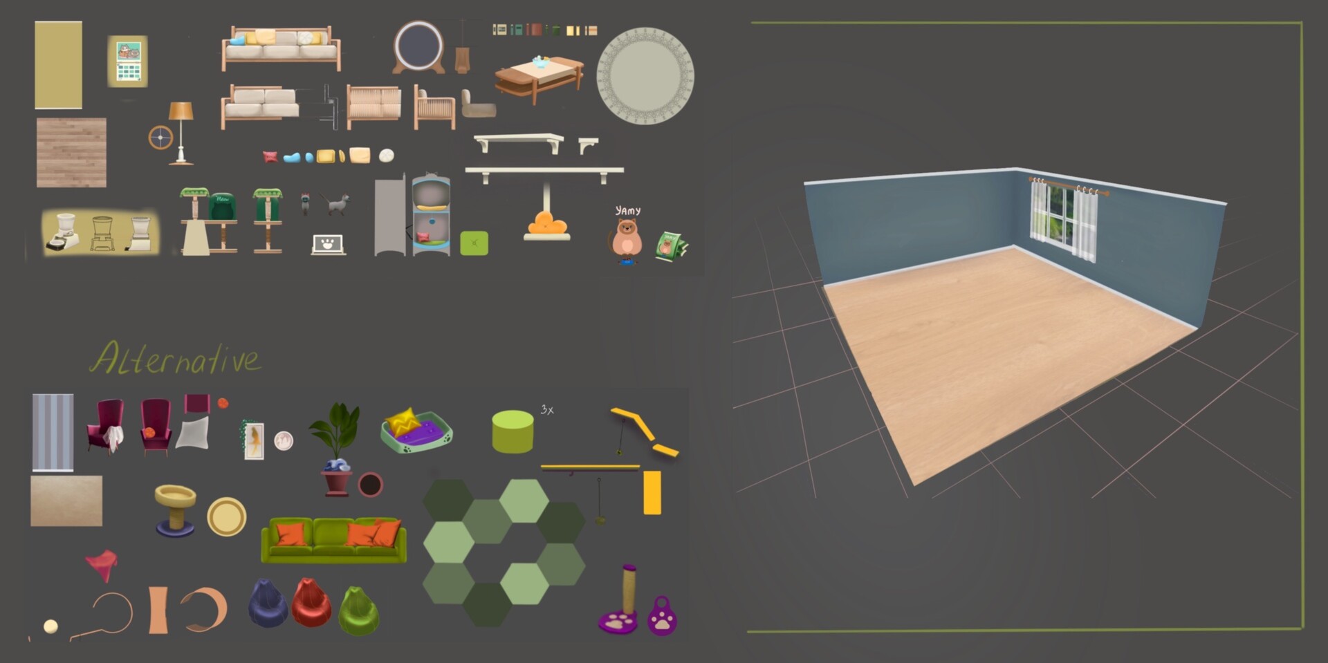 ArtStation - Mobile Game Interior Design & Sketch