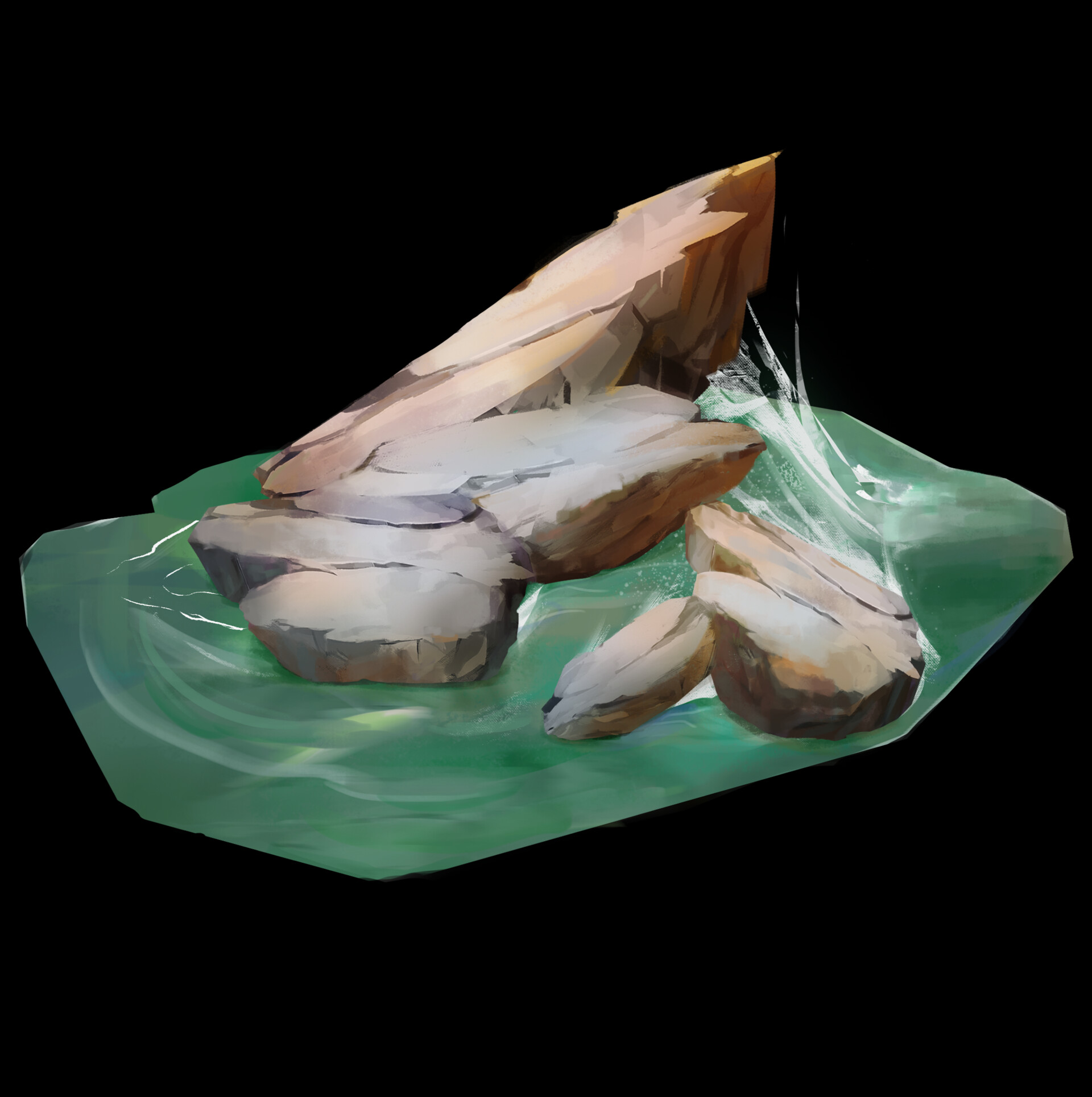 ArtStation - Rocks and color painting practice