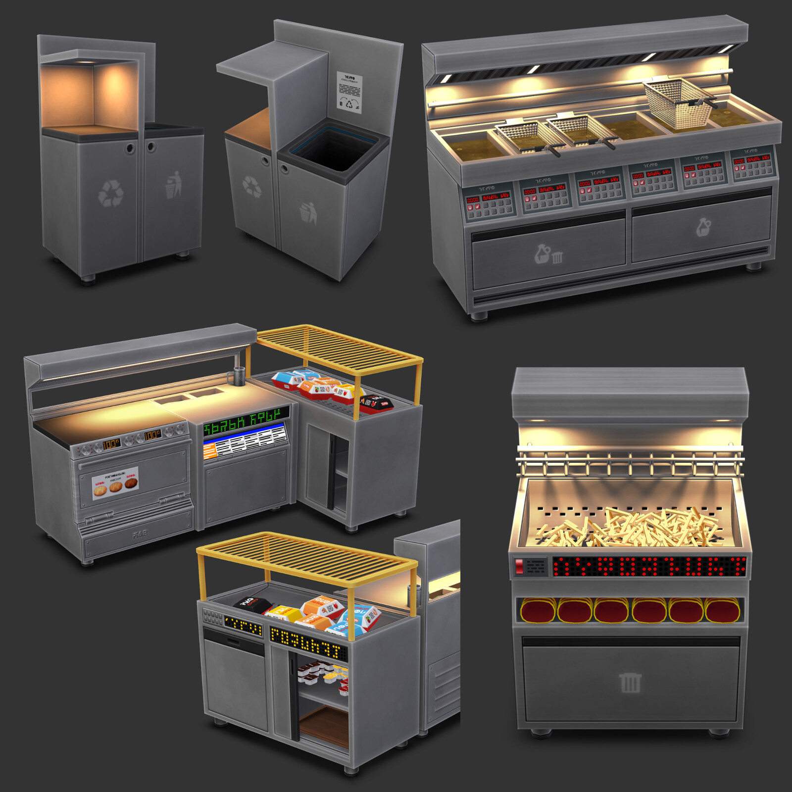 Alex - Fast Food Props Set - The Sims 4 Style