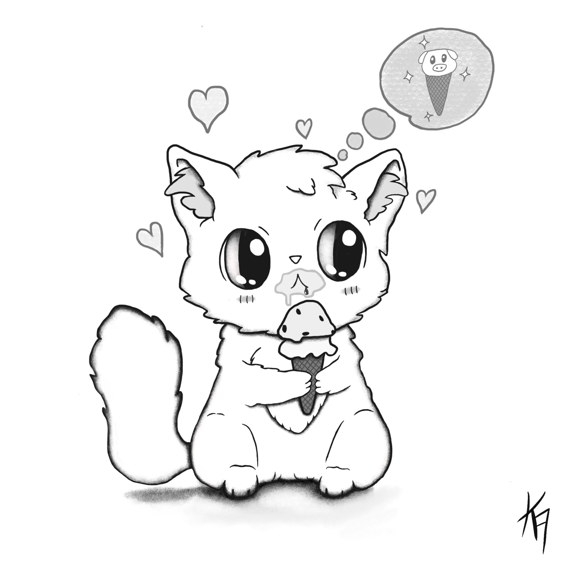 ArtStation - Puto eats ice cream