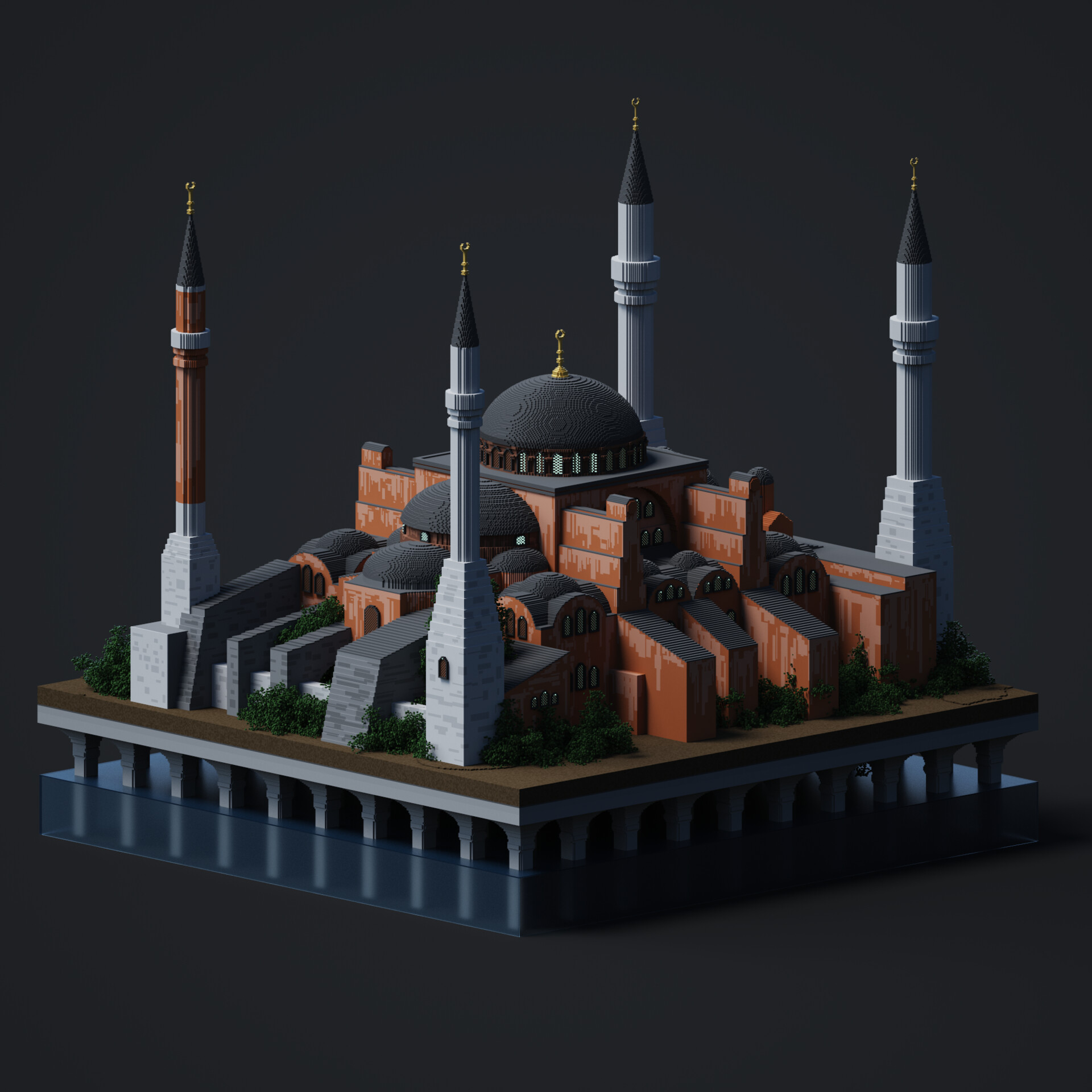 ArtStation - Voxel Hagia Sophia