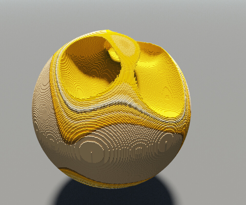 MrBiggles - Procedurally-generated Planet-like Structures. Generated with Magicavoxel and a ...