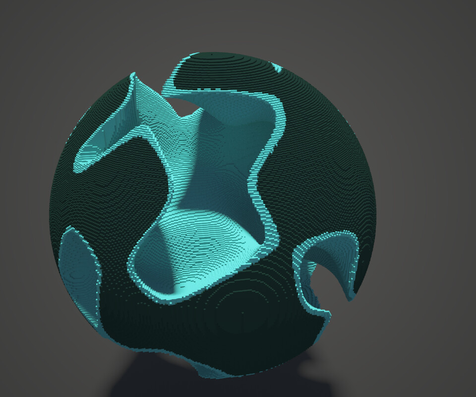 MrBiggles - Procedurally-generated Planet-like Structures. Generated with Magicavoxel and a ...