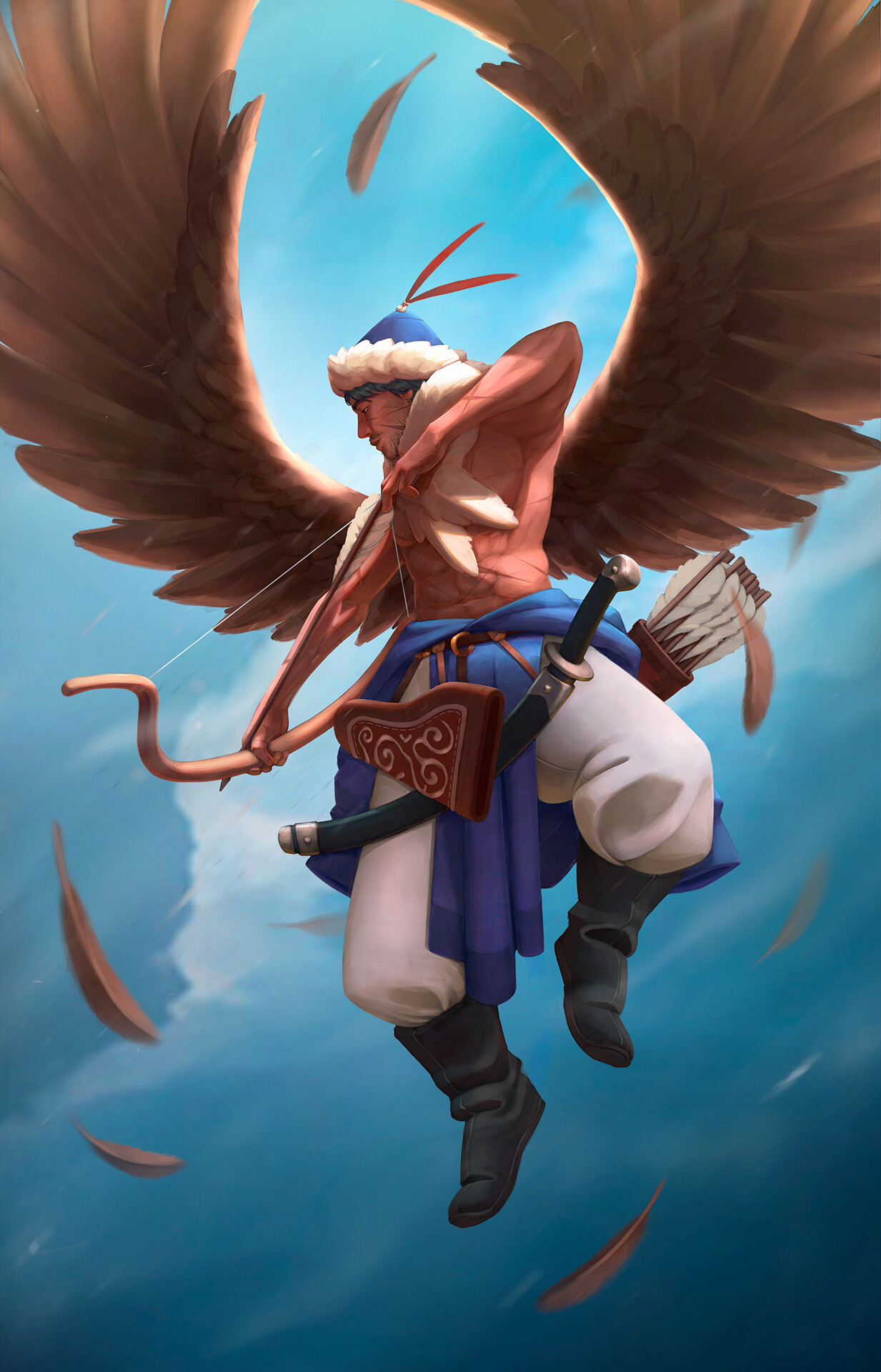 ArtStation - Warrior of the Eternal Blue Sky