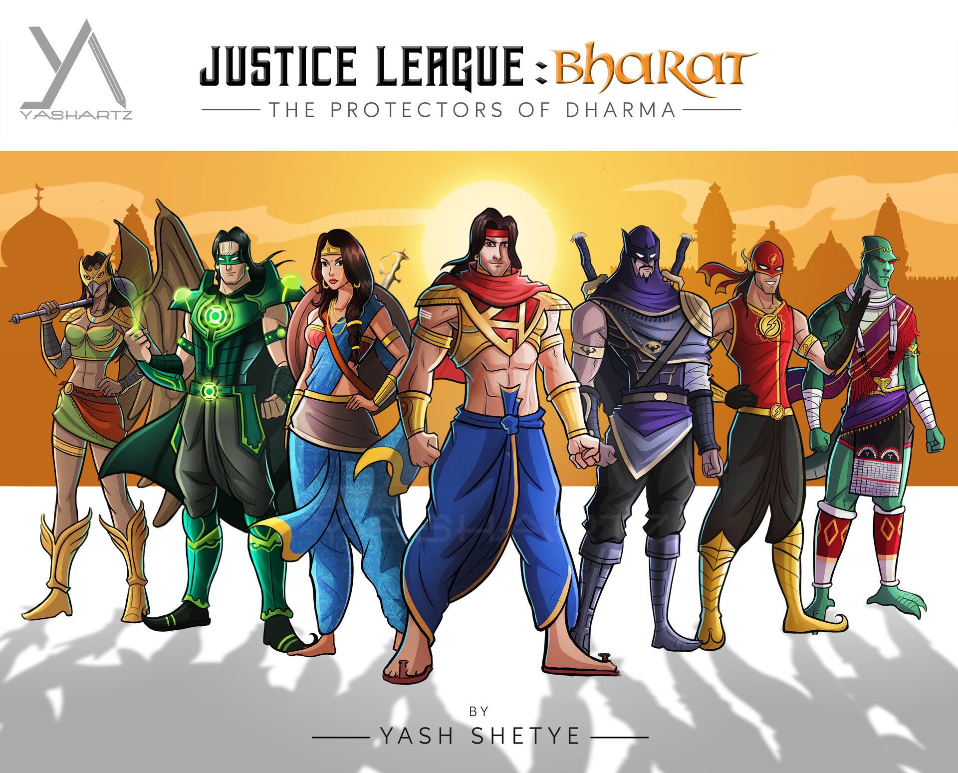 ArtStation - JUSTICE LEAGUE BHARAT - Character sheets