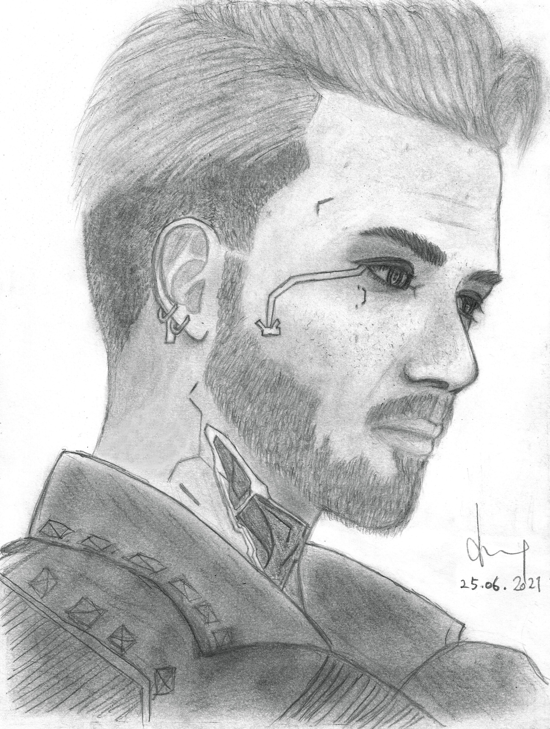 ArtStation - Portrait #7 - Kerry Eurodyne (Cyberpunk 2077)