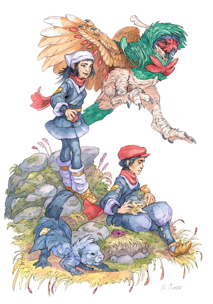 Natasha Moore - Legends Arceus - Ink and Watercolour