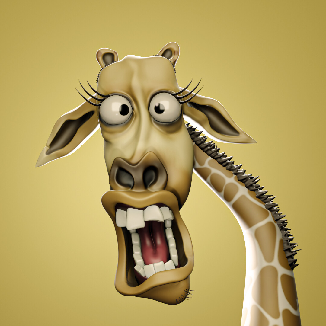 how to draw madagascar giraffe