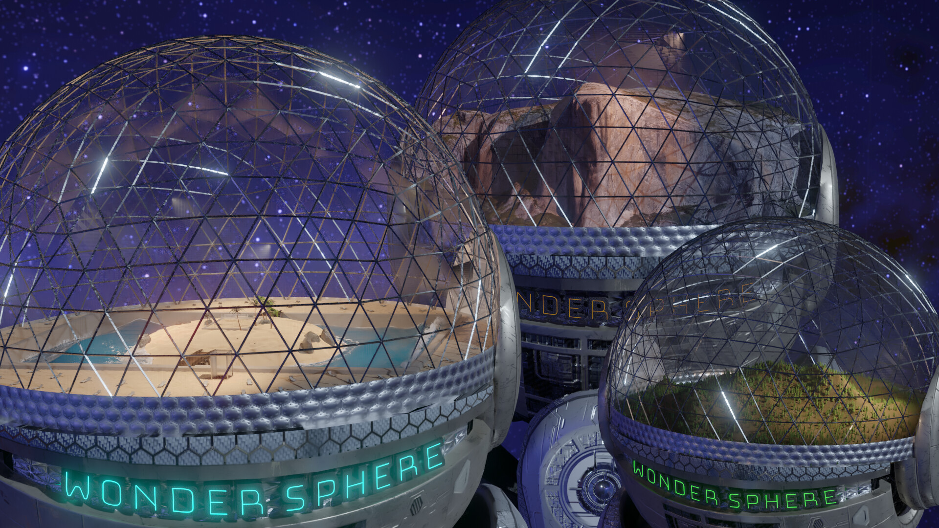 ArtStation - Wonder Sphere - the advert from 2221 year