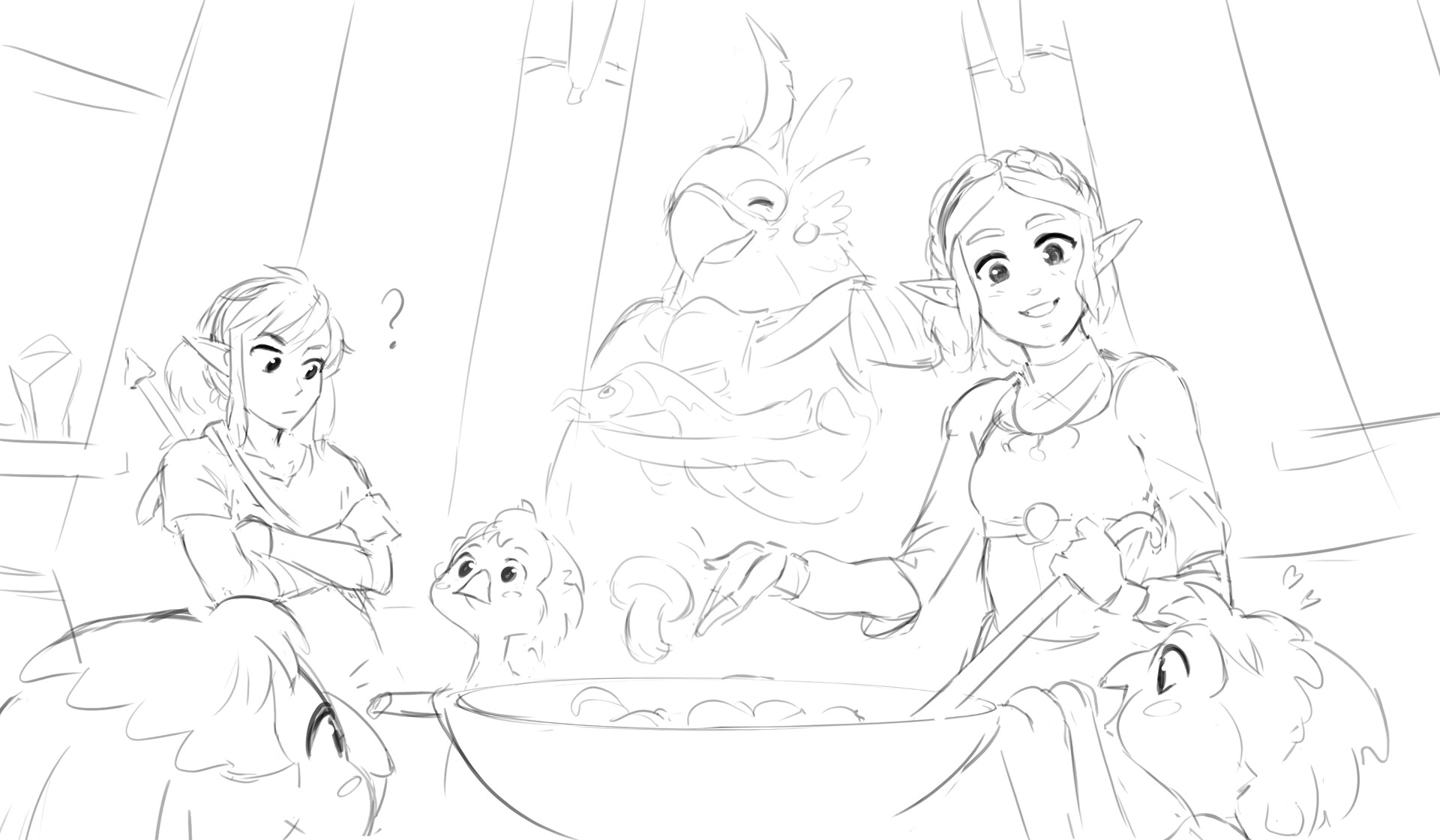 link coloring page botw