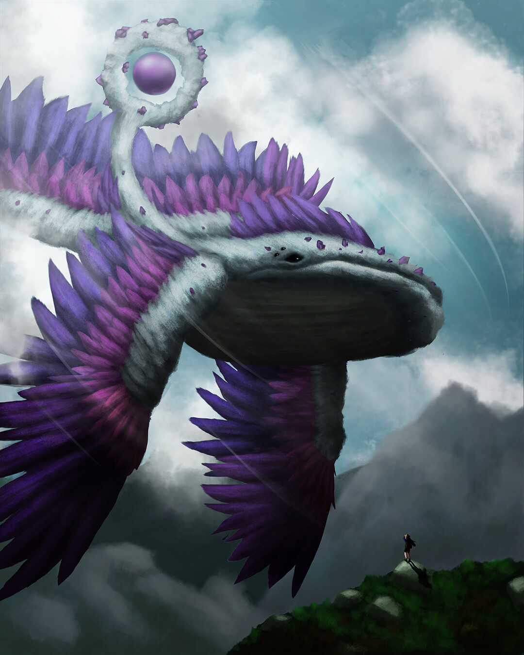 ArtStation - Heaven's Whale, Elemental Guardian of the Wind