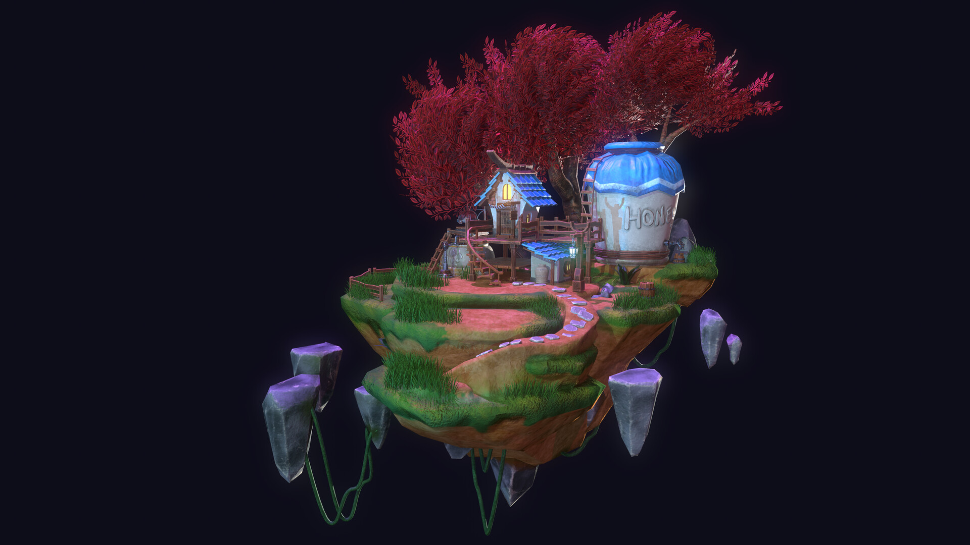 ArtStation - Casa estilizada (Master blender en Libel Academy)