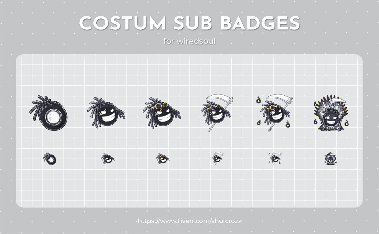 ArtStation - Commission: Sub Badge Design (Black Jet Soul)