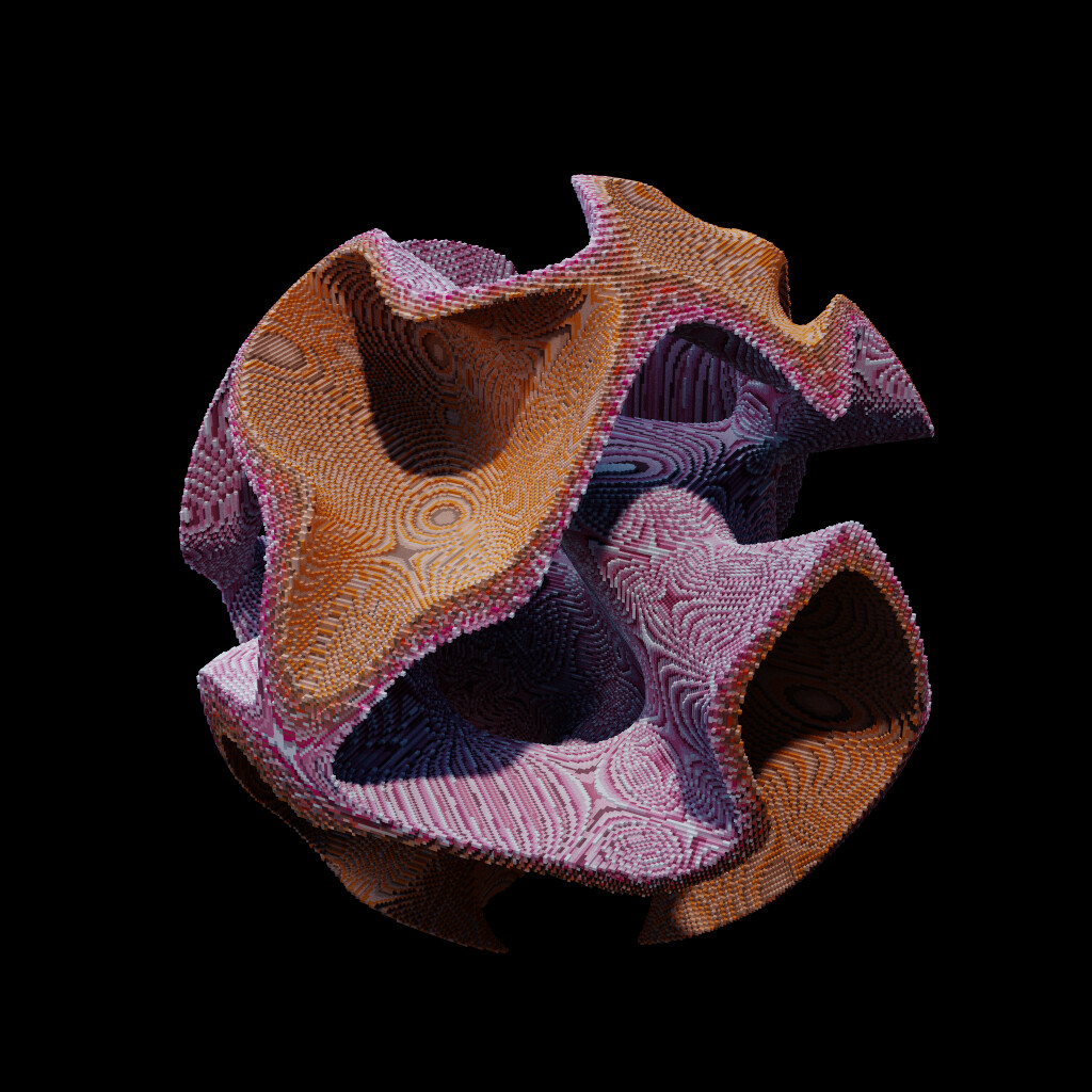 MrBiggles - Procedurally-generated Planet-like Structures. Generated with Magicavoxel and a ...