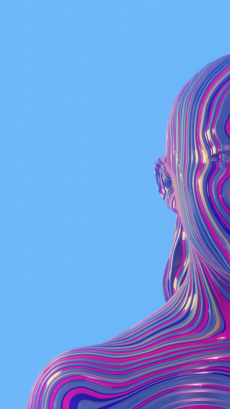 Alex Dang - Woman and Stripes - 3D Art