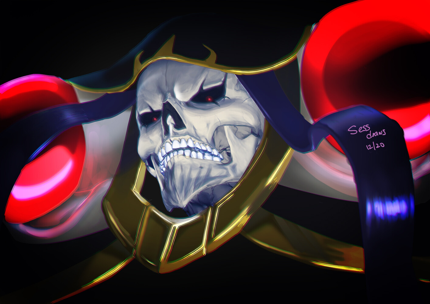 ArtStation - Fan Art Illustration: Ainz from Overlord