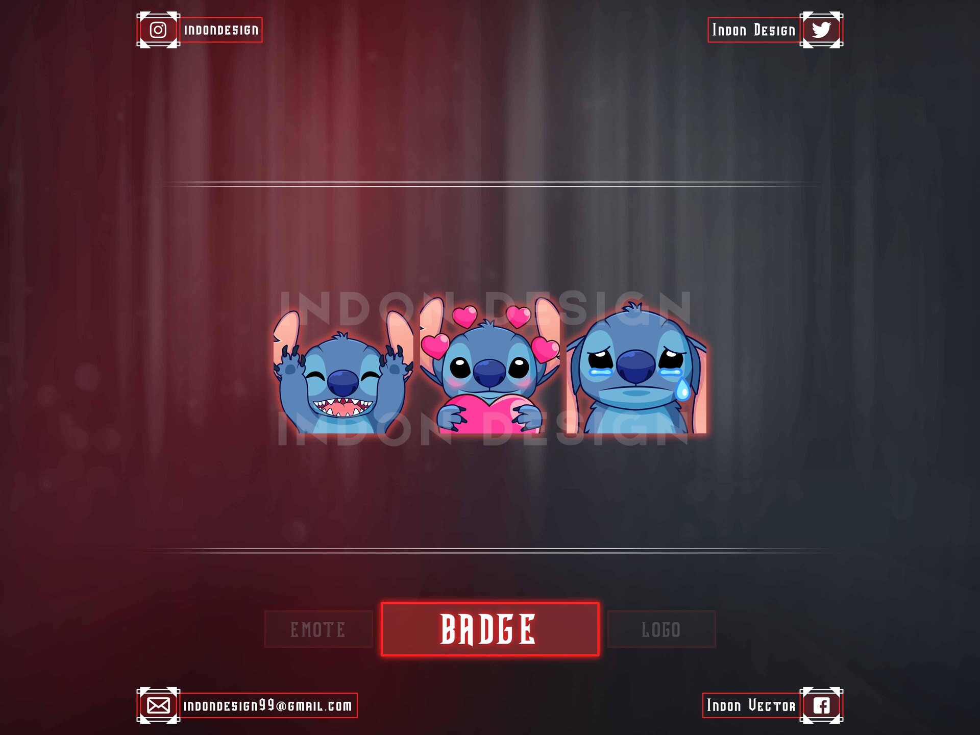 ArtStation - Lilo and Stitch custom badges