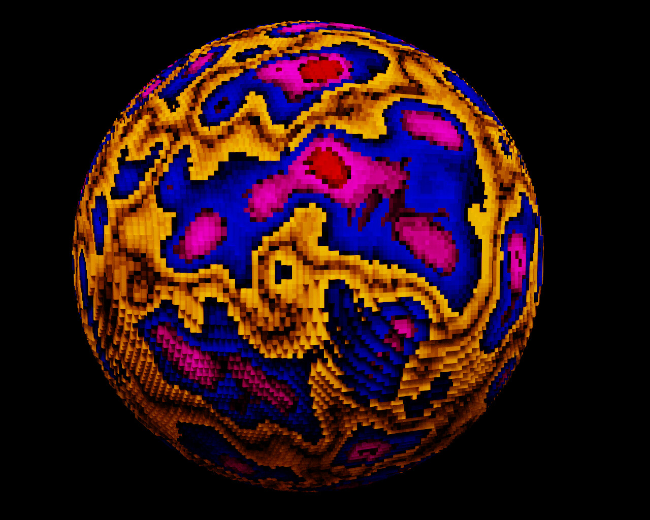 MrBiggles - Procedurally-generated Planet-like Structures. Generated with Magicavoxel and a ...