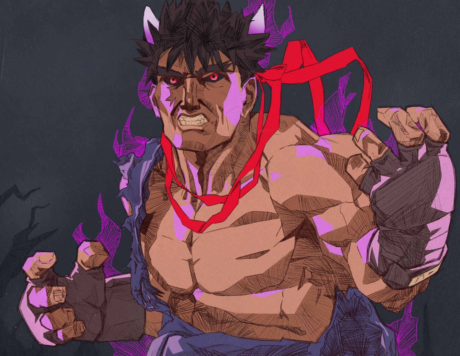 ArtStation - evil_ryu_streetfighter