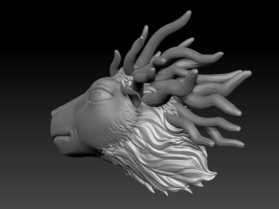 Princess Mononoke Forest Spirit Head