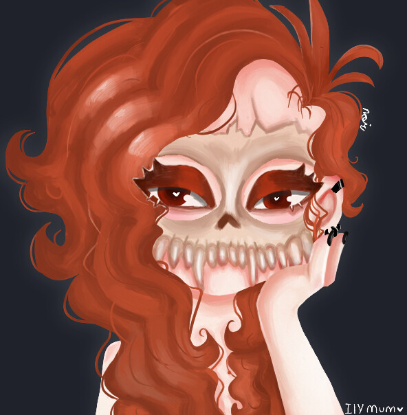 ArtStation - Spooky Face Lady