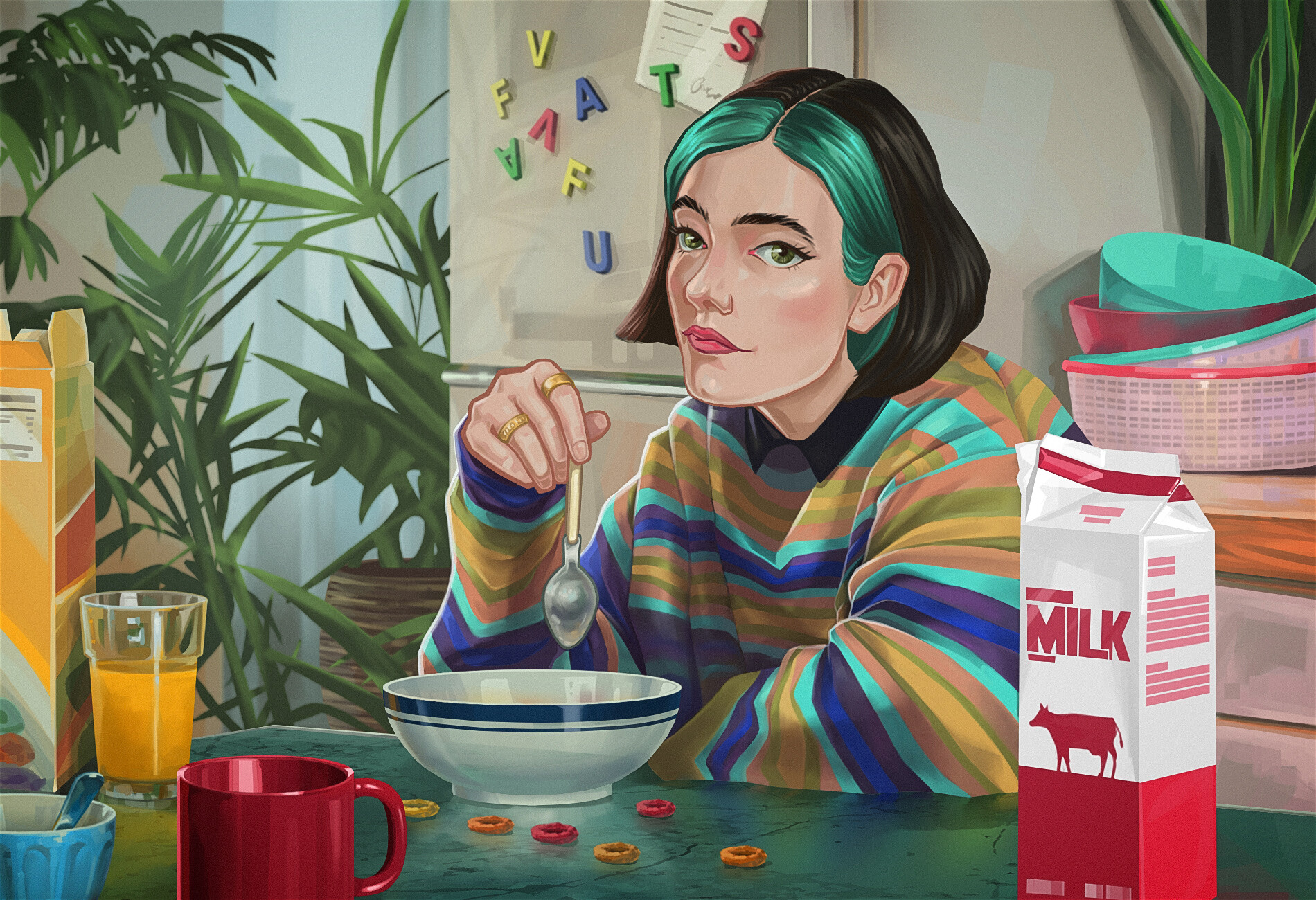 ArtStation - Breakfast girl