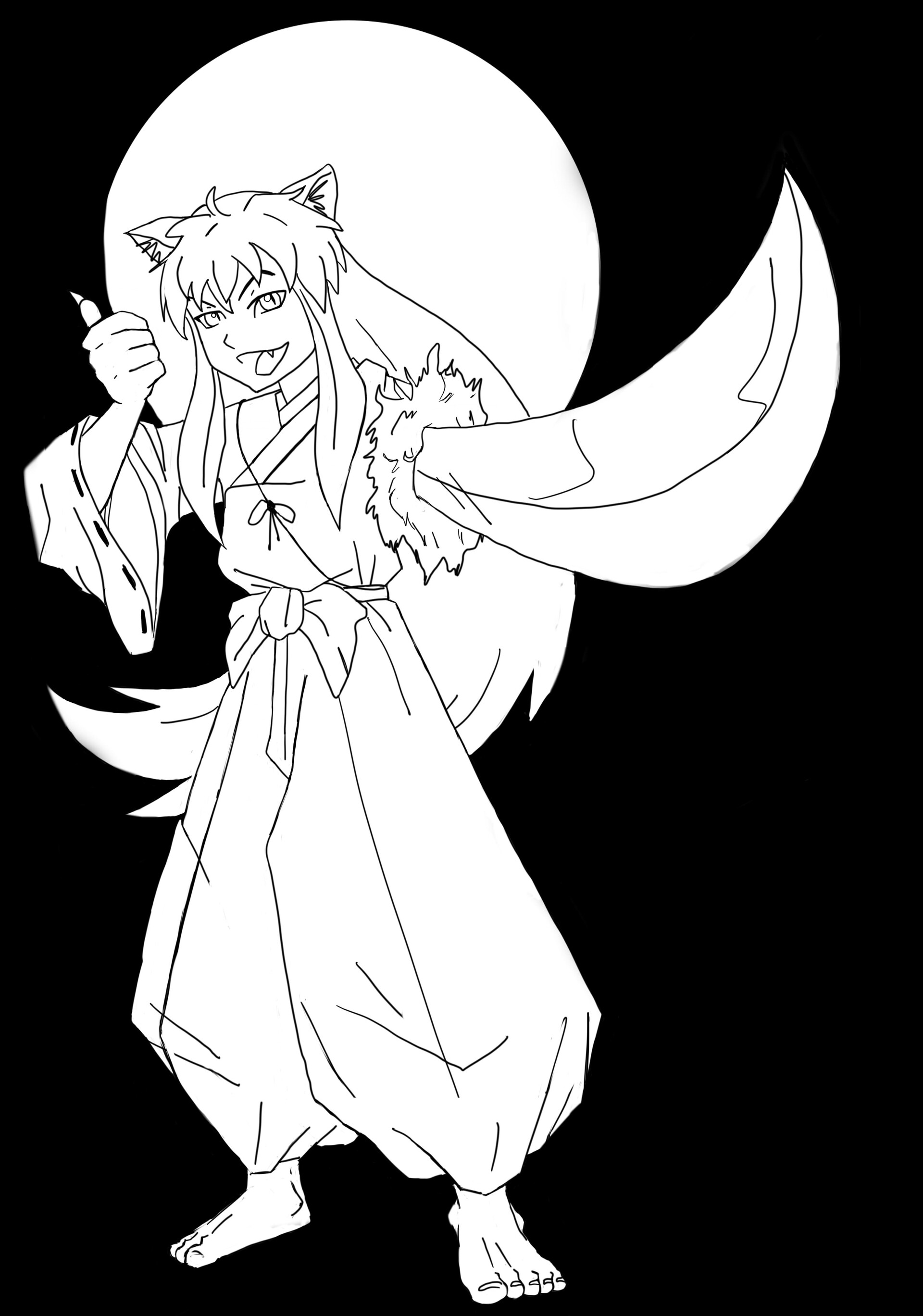 inuyasha anime coloring pages