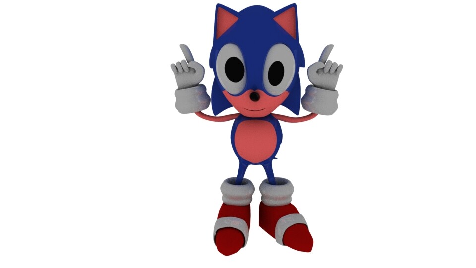 ArtStation - sonic character modelling with actuadjustment ally texture ...