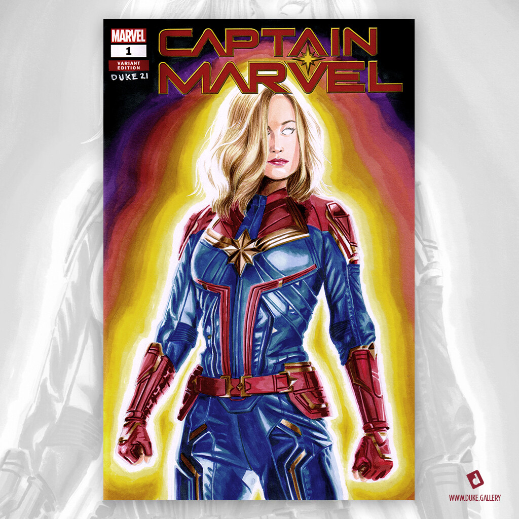ArtStation - Captain Marvel Sketch Cover