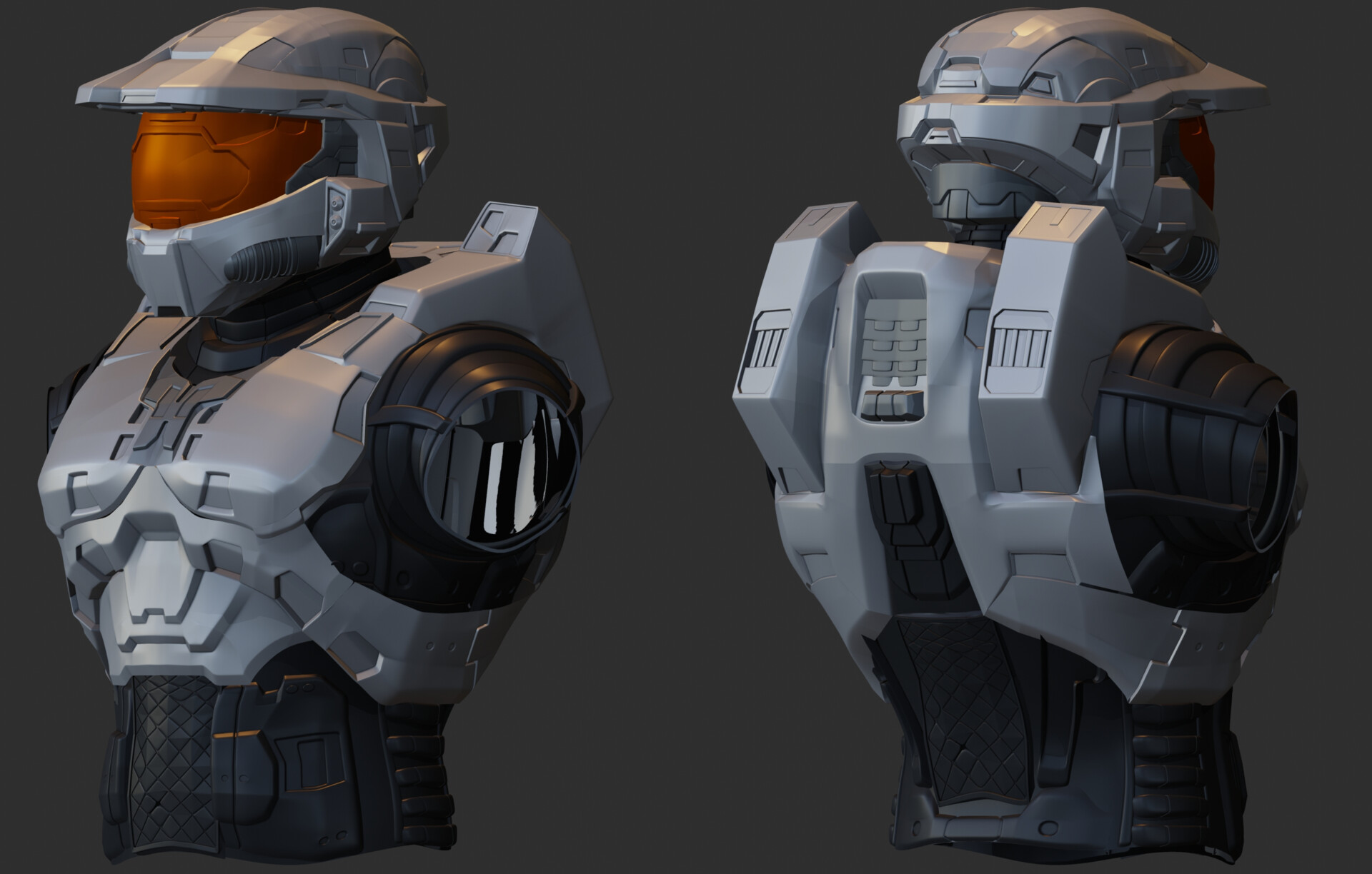 ArtStation - halo 2 anniversary Master chief model progress again