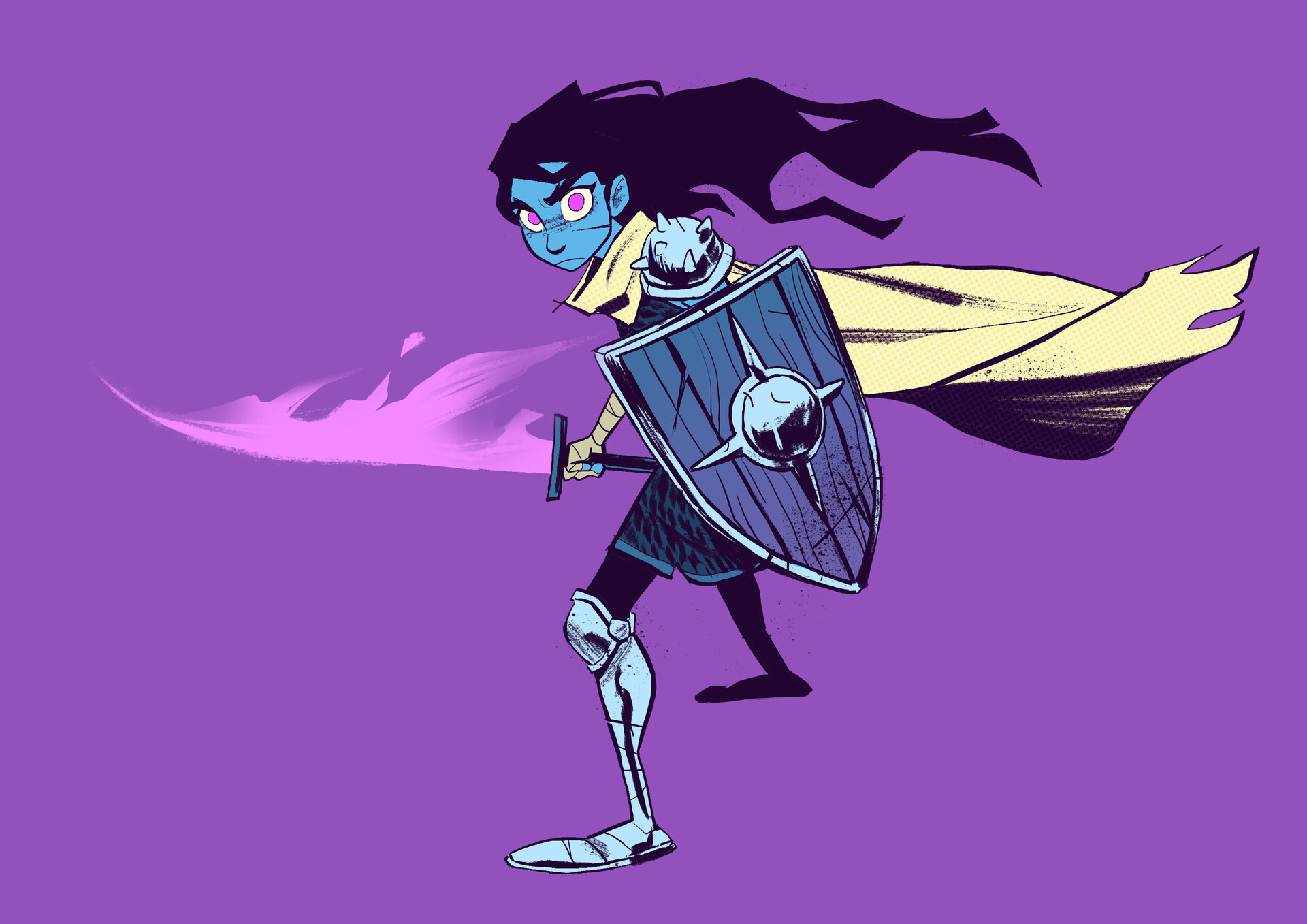 ArtStation - blue warrior