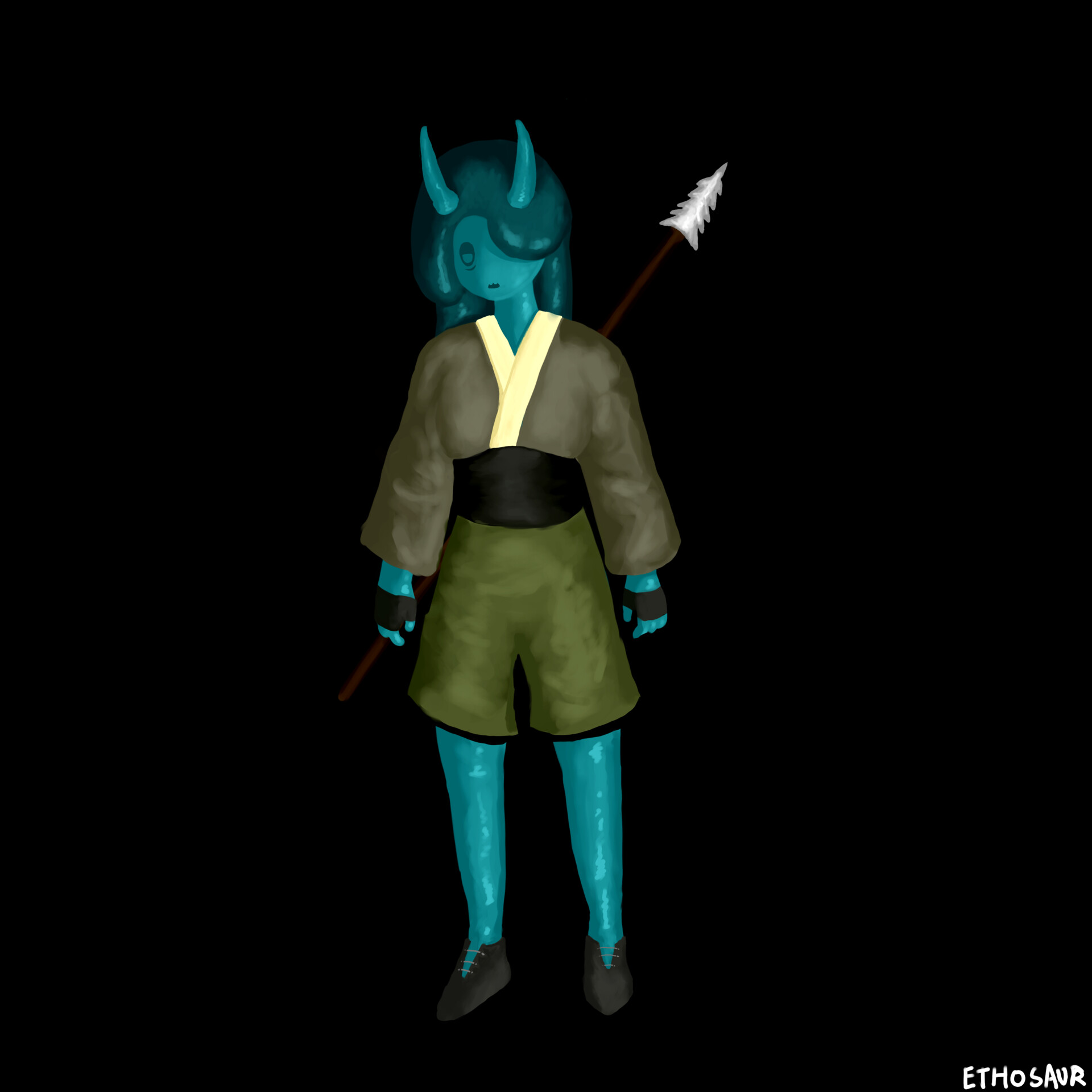 ArtStation - A Slime a day #35 "Oni slime"