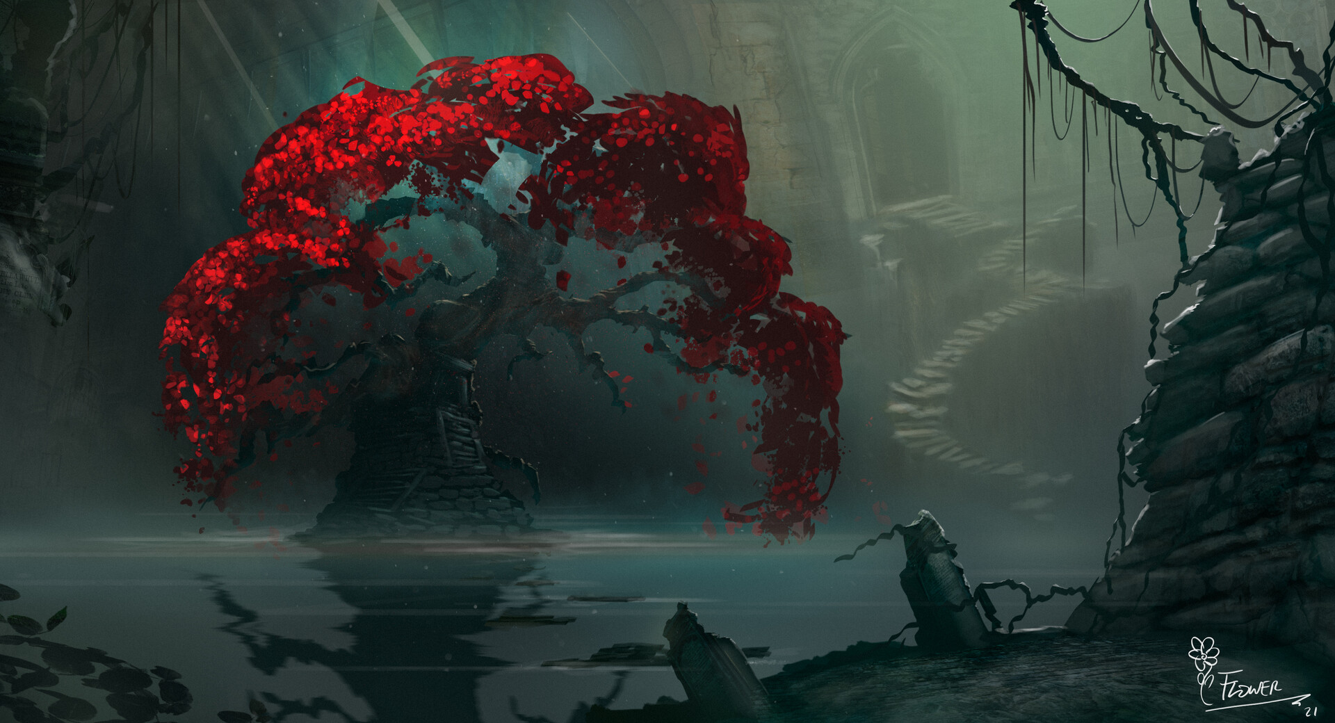 ArtStation - 2D tree study