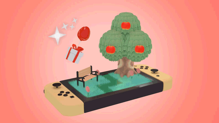 ArtStation - Animal Crossing Apple Tree