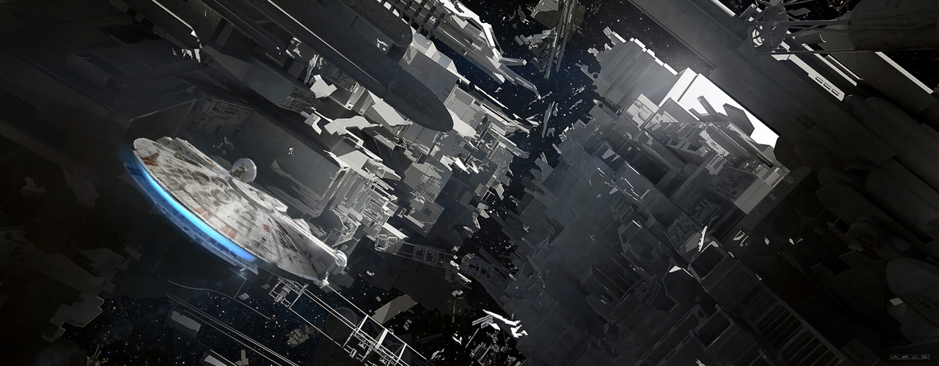 ArtStation - STAR WARS: The Rise of Skywalker: space wreck concept