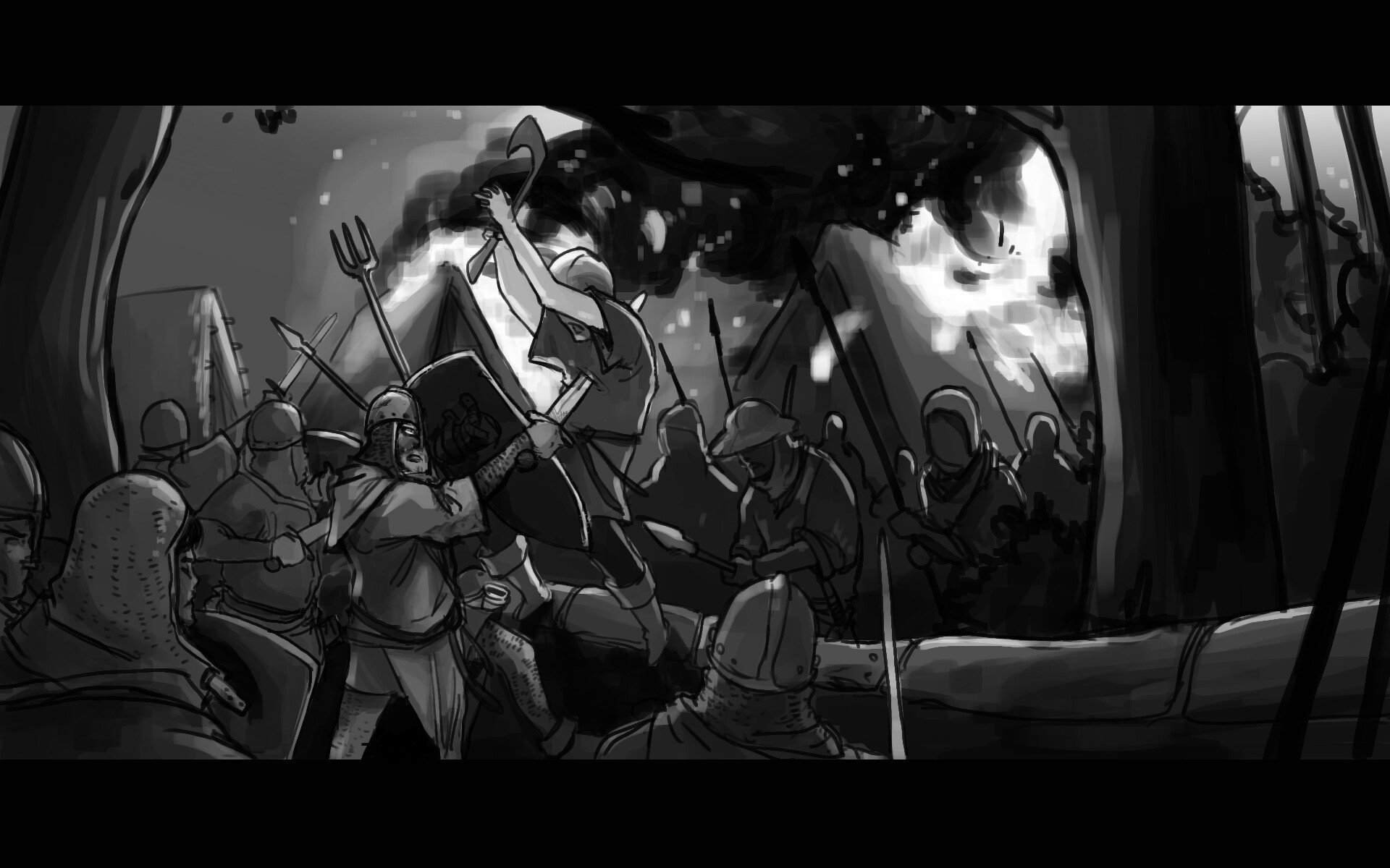 ArtStation - Medieval Scenes/battle