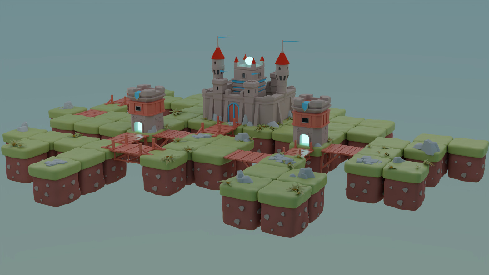 ArtStation - Raw Sketch of Game Ready castle and props