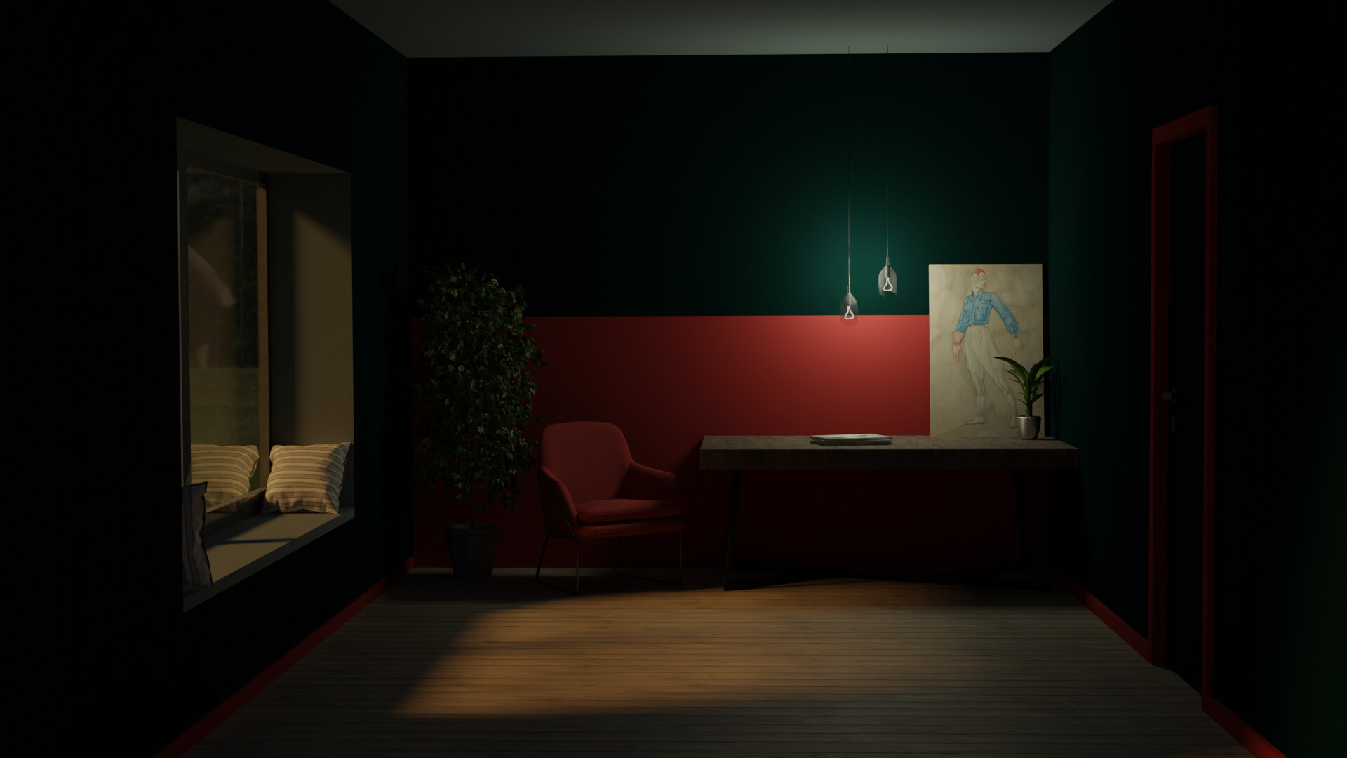 ArtStation - Working room (Just for fun)