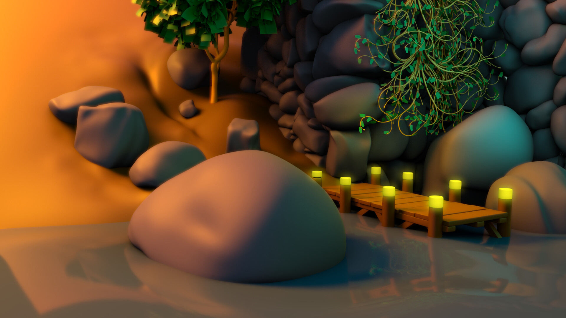 ArtStation - Lighting With Basic 3D Model