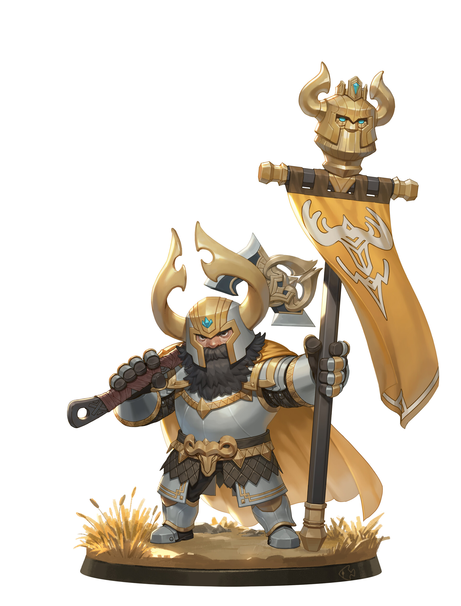 ArtStation - Golden Horn Dwarf