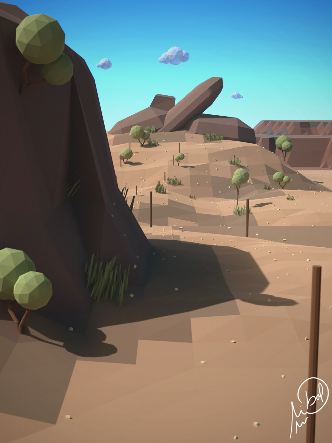 ArtStation - A Walk in The Desert