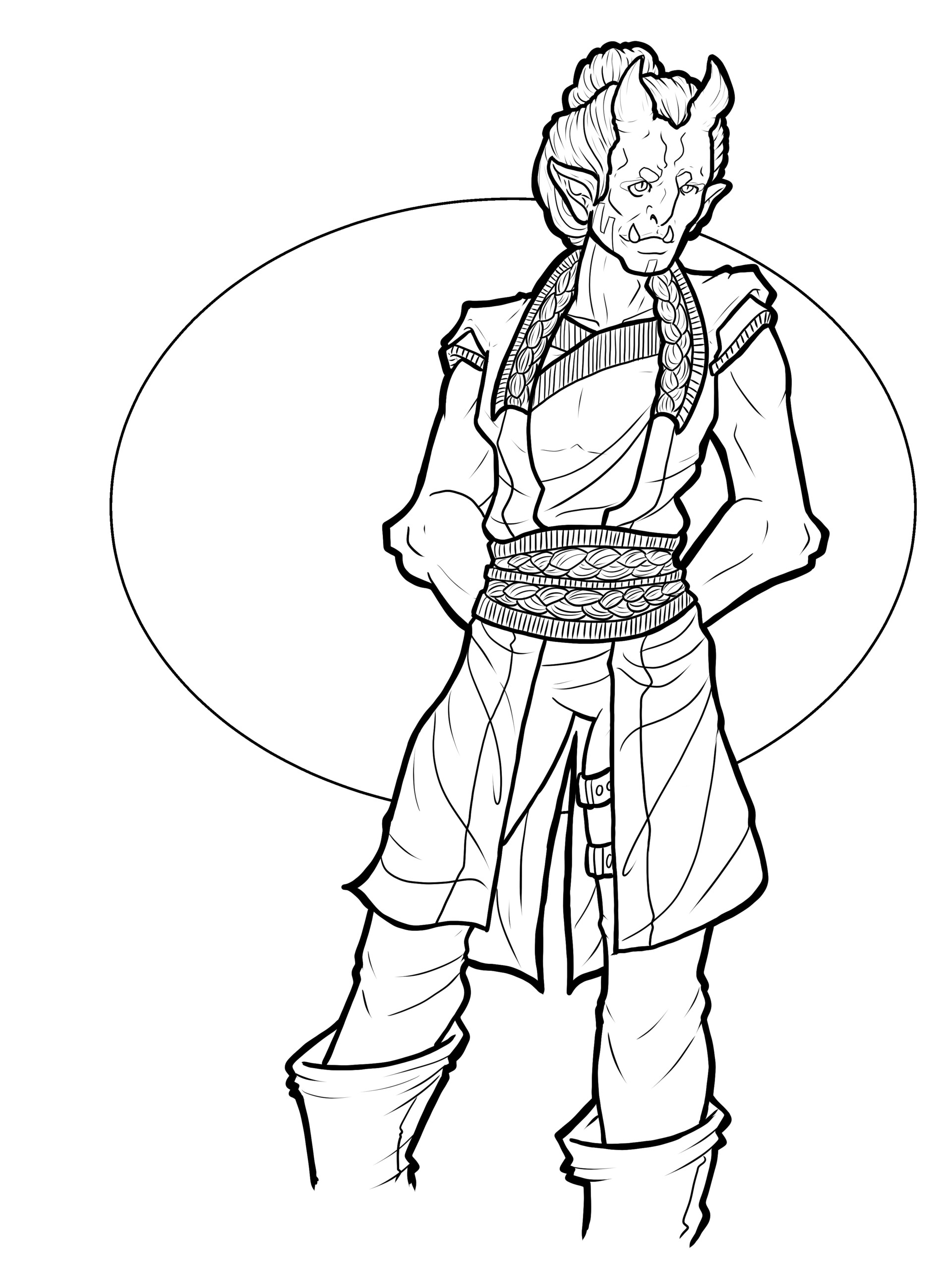 ArtStation - Coloring Page/ Line Art: Hobgoblin